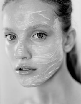 Beauty Model With Skin Cream Face Mask - Stock Image - Everypixel