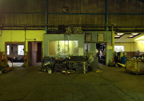 Interior of old workshop at bog in Attymon - Stock Image - Everypixel