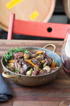 Beef short rib Bourguignon on tabletop at the South East Wine ...