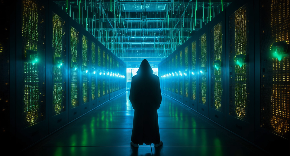 ai generated, data center, servers - Stock Image - Everypixel