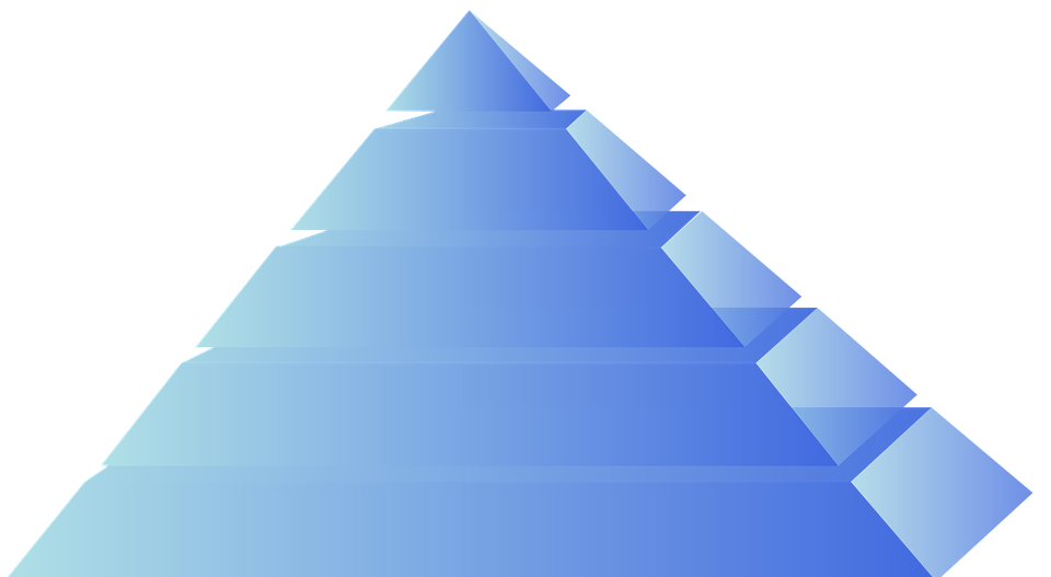 pyramid, layers, blue - Stock Image - Everypixel