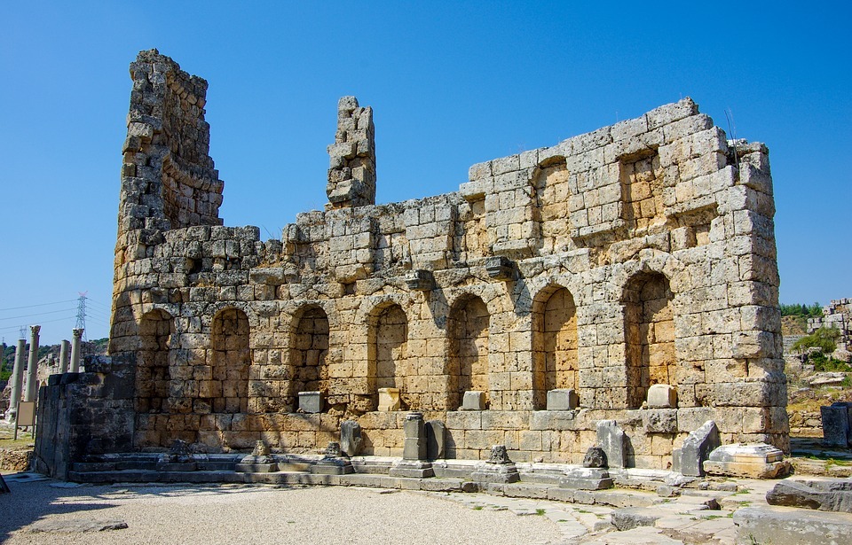 the ancient city of perga, perge, ancient - Stock Image - Everypixel