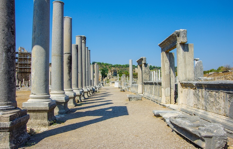the ancient city of perga, perge, ancient - Stock Image - Everypixel