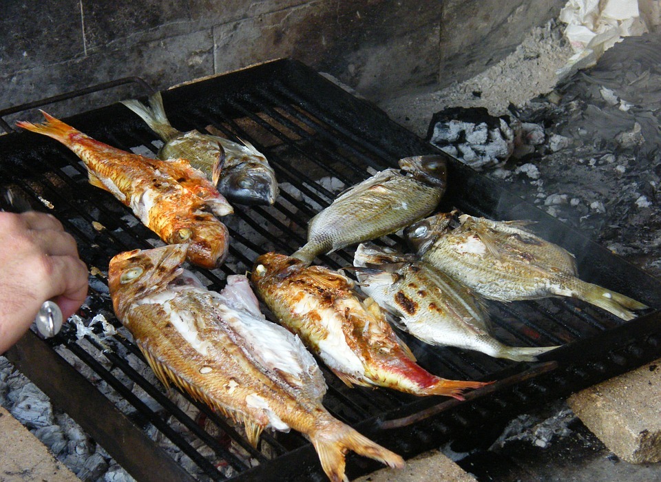 fish, barbecue, sea - Stock Image - Everypixel