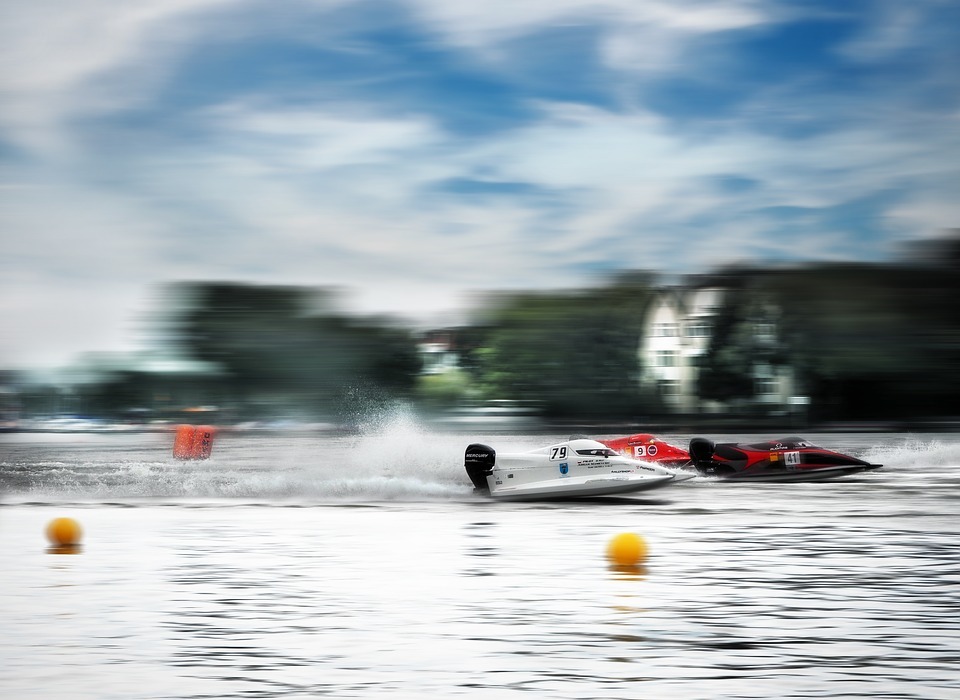 power boat, water sports, powerboat - Stock Image - Everypixel