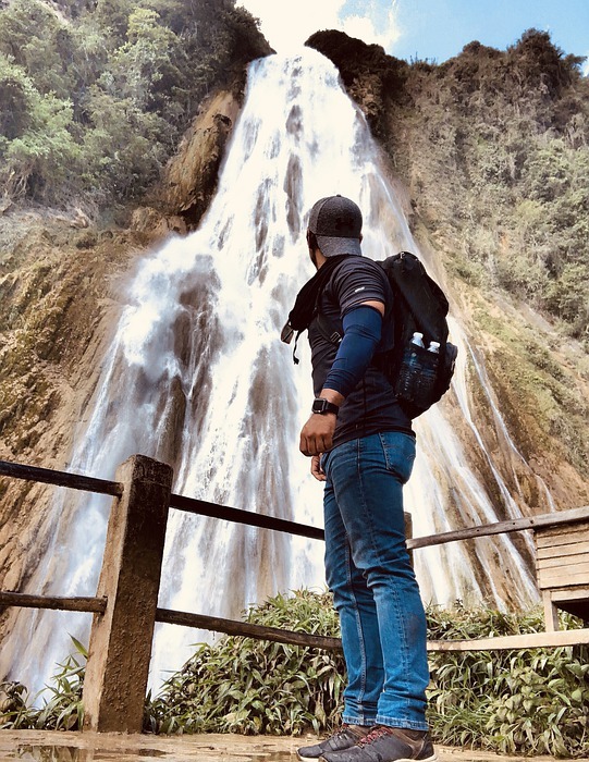 waterfall, summer, nature - Stock Image - Everypixel