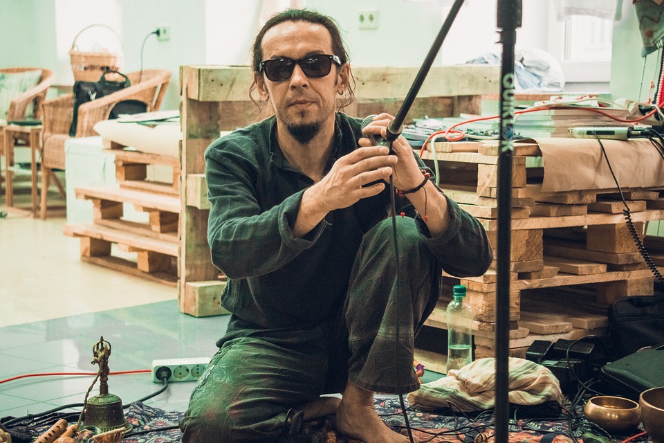 musician, microphone, room - Stock Image - Everypixel